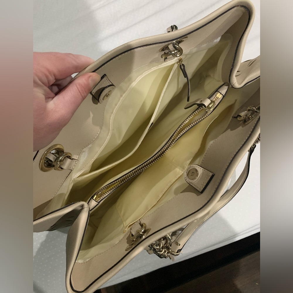 Kate Spade Laser Cut Beige Tote Bag - Gem